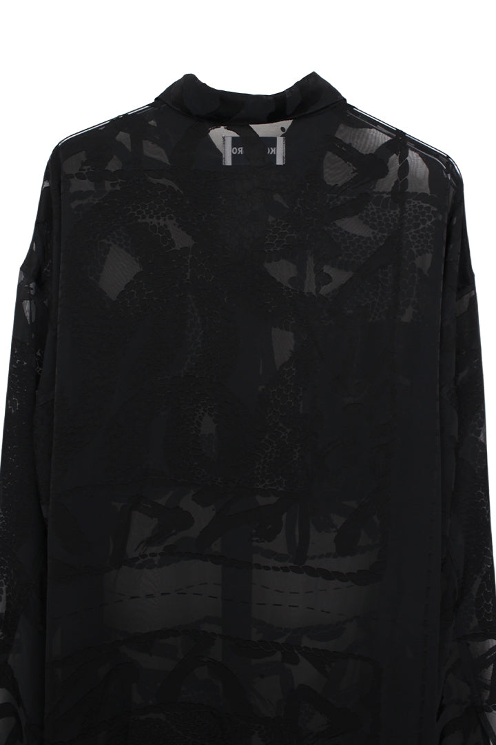 KOZABURO_OPAL BOXY FIT FLAP POCKET SHIRT (Black) – TOBIRA STORE