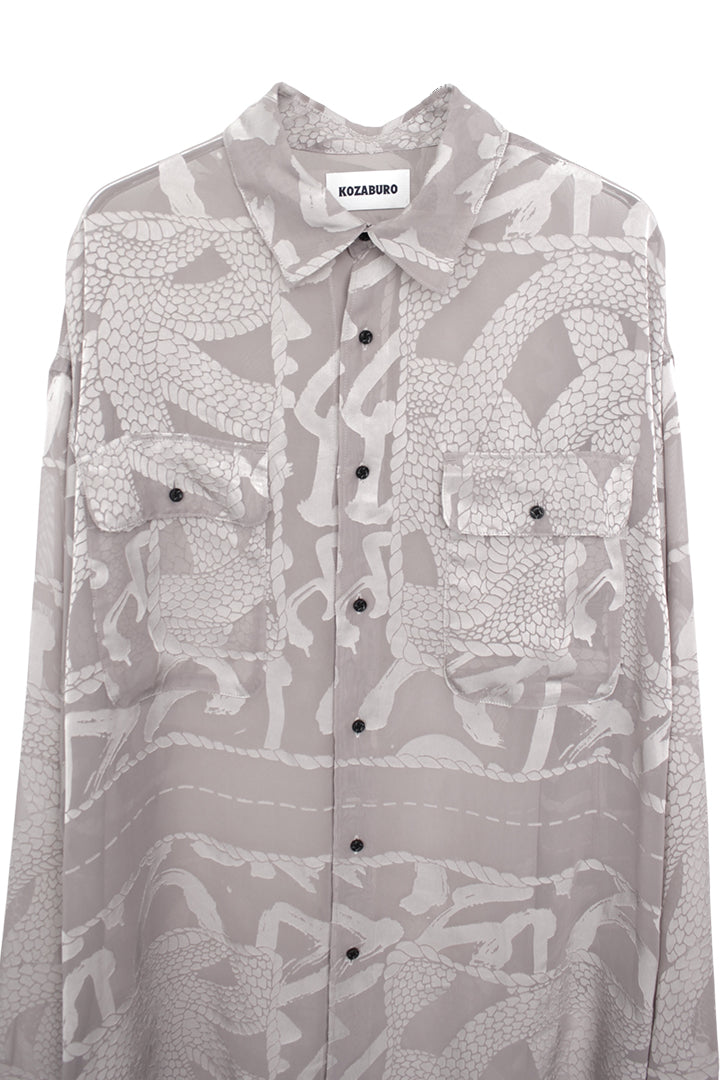 KOZABURO_OPAL BOXY FIT FLAP POCKET SHIRT (Beige) – TOBIRA STORE